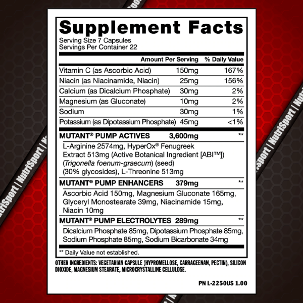 Pump Mutant 154 Caps – NutriSport